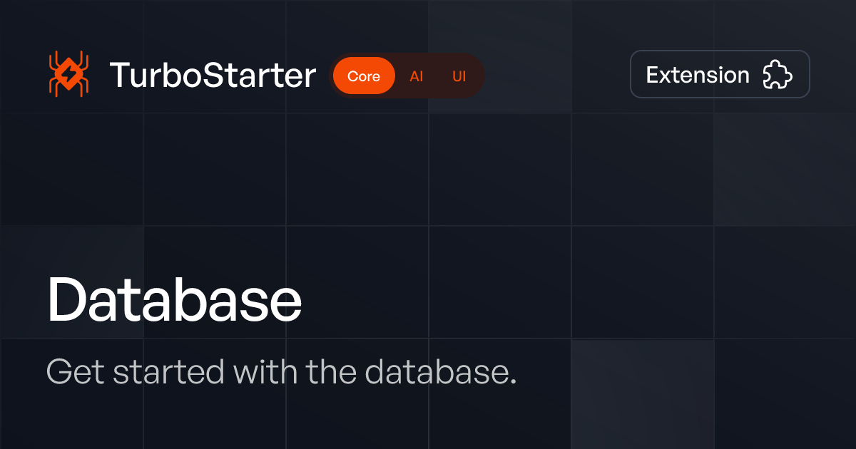 Database - Browser extension | TurboStarter