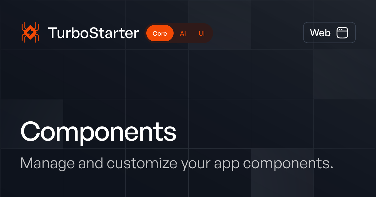 Components Customization Web Turbostarter