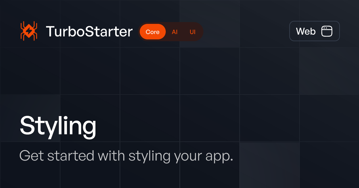 Styling Customization Web Turbostarter