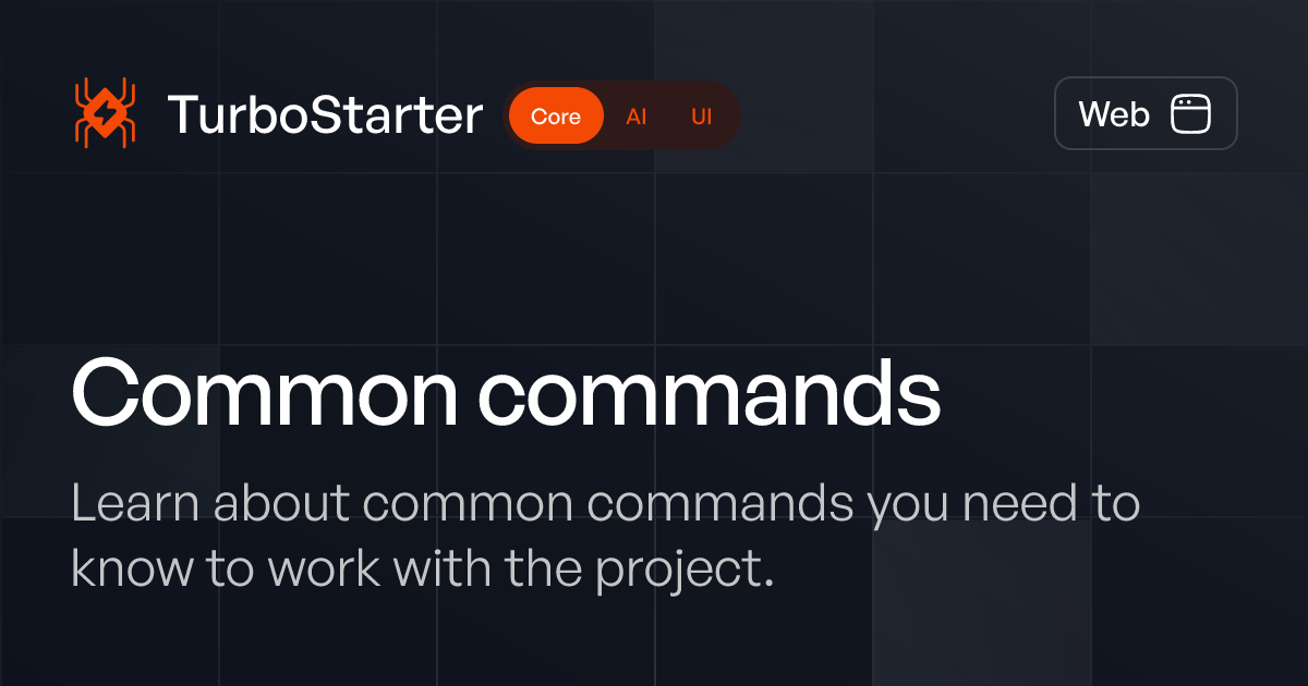Common Commands Installation Web Turbostarter