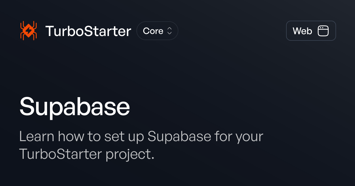 Supabase - Recipes - Web | TurboStarter