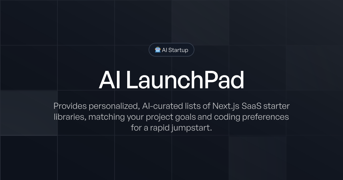 AI LaunchPad - AI Startup SaaS Idea | TurboStarter