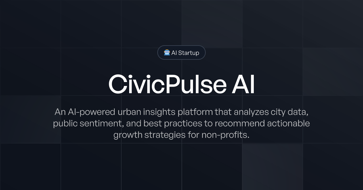 CivicPulse AI - AI Startup SaaS Idea | TurboStarter