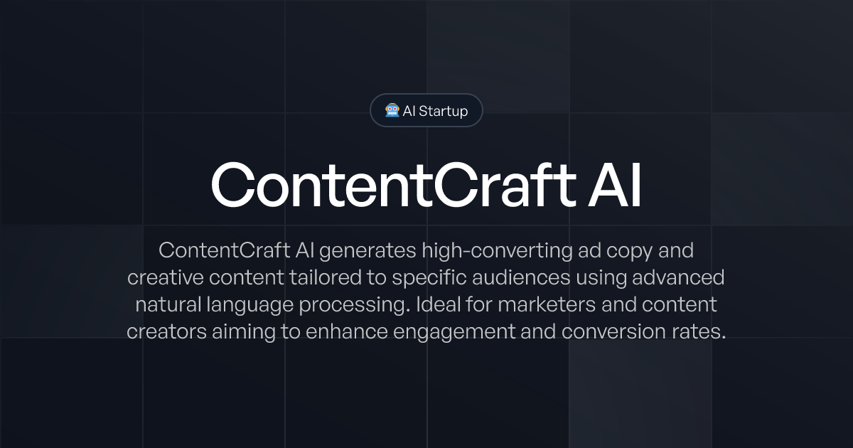 ContentCraft AI - AI Startup SaaS Idea | TurboStarter
