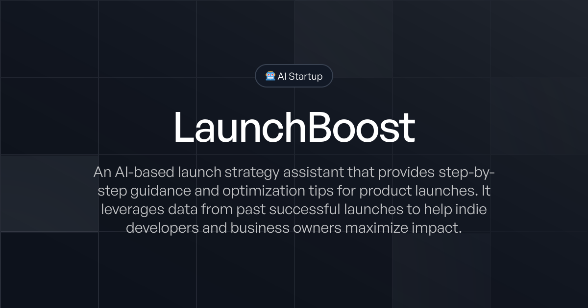 LaunchBoost - AI Startup SaaS Idea | TurboStarter