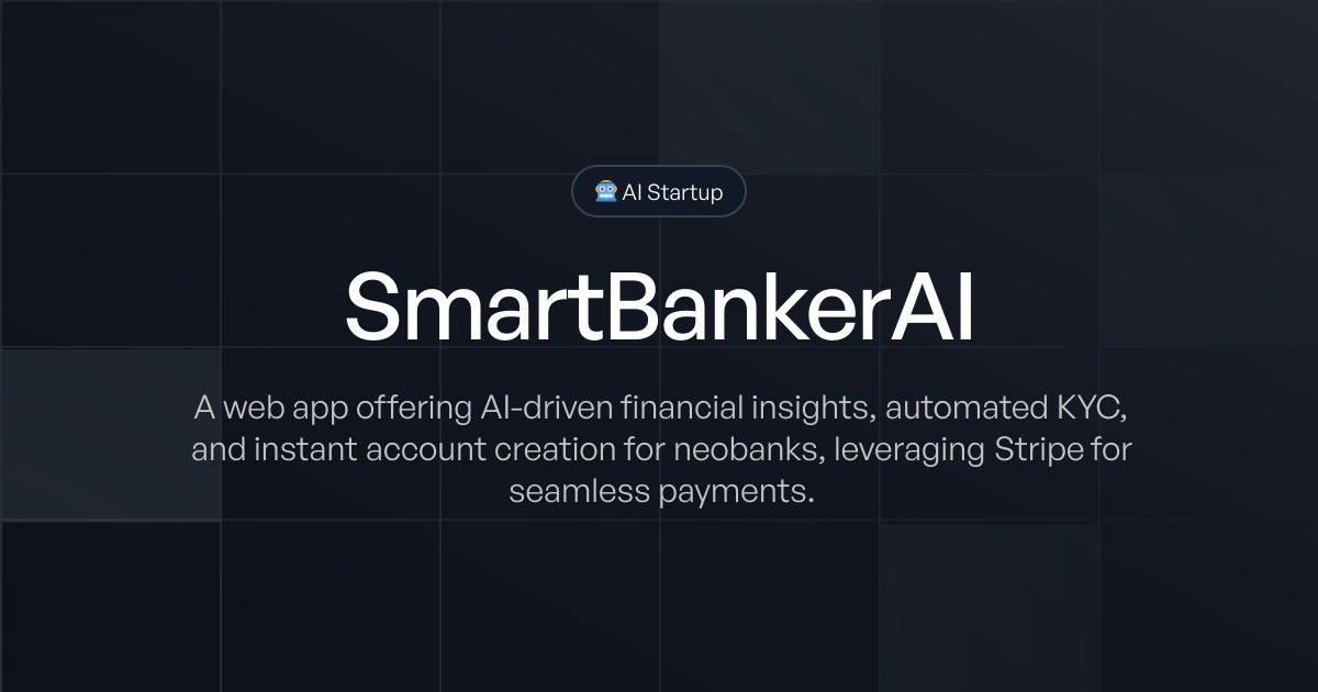 SmartBankerAI - AI Startup SaaS Idea | TurboStarter