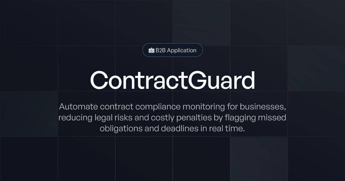ContractGuard - B2B Application SaaS Idea | TurboStarter