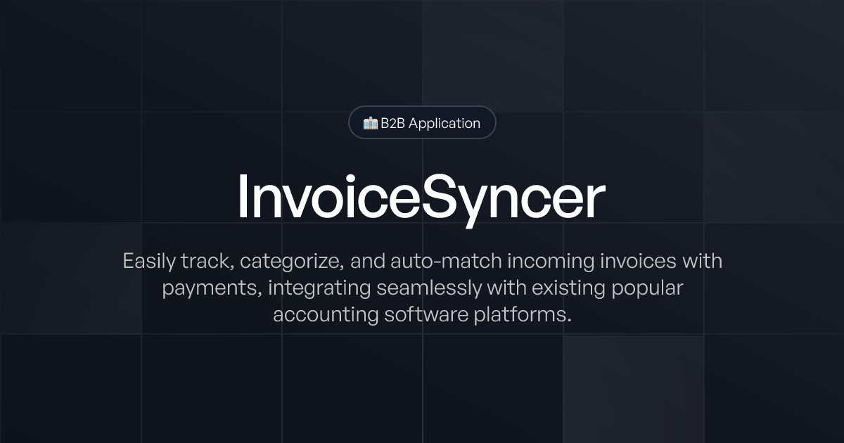InvoiceSyncer - B2B Application SaaS Idea | TurboStarter