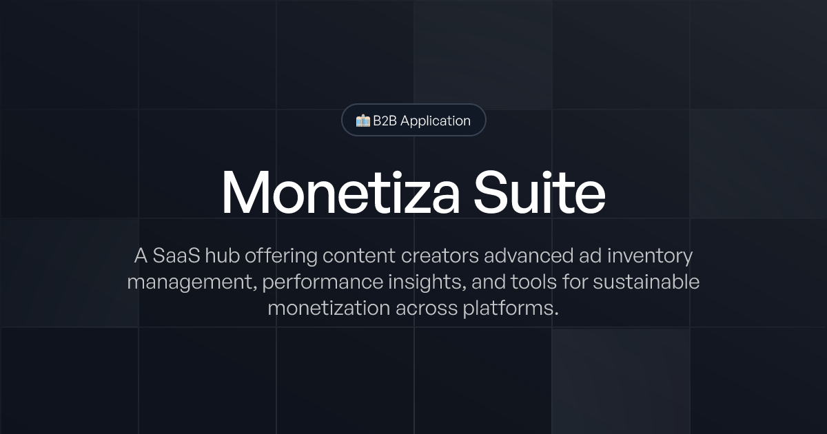 Monetiza Suite - B2B Application SaaS Idea | TurboStarter