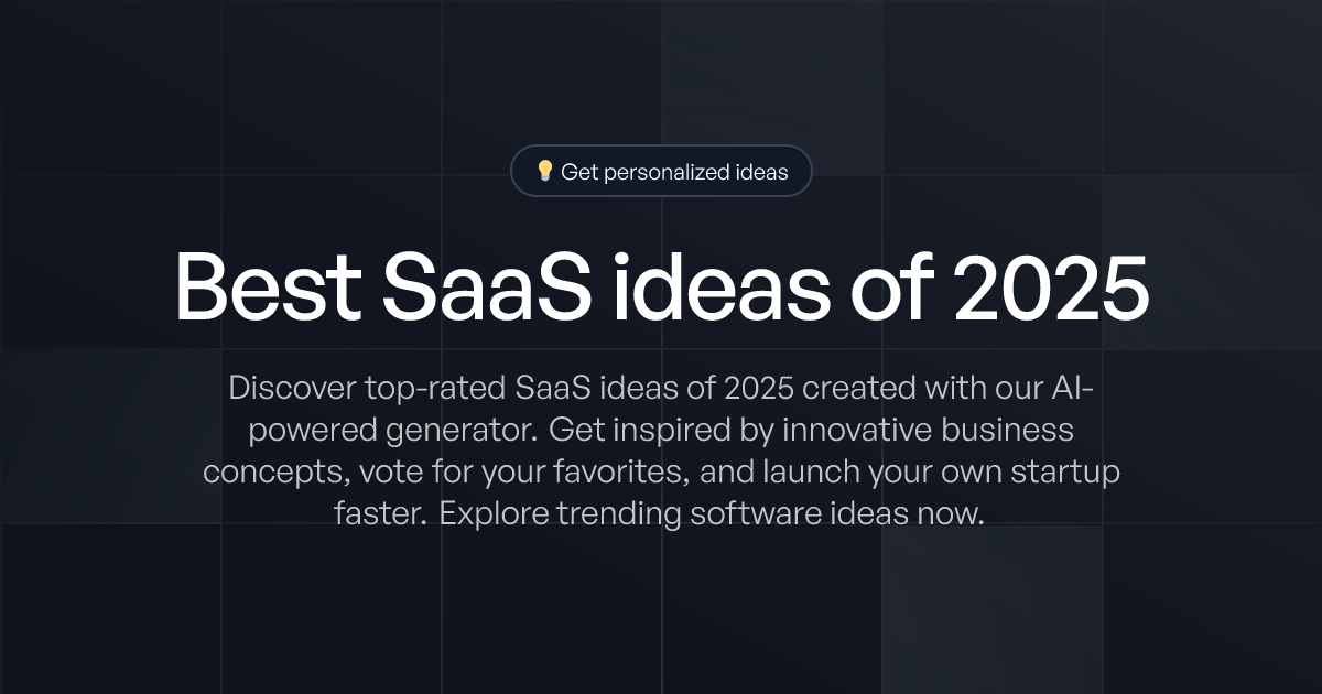 Best SaaS ideas of 2025 | TurboStarter
