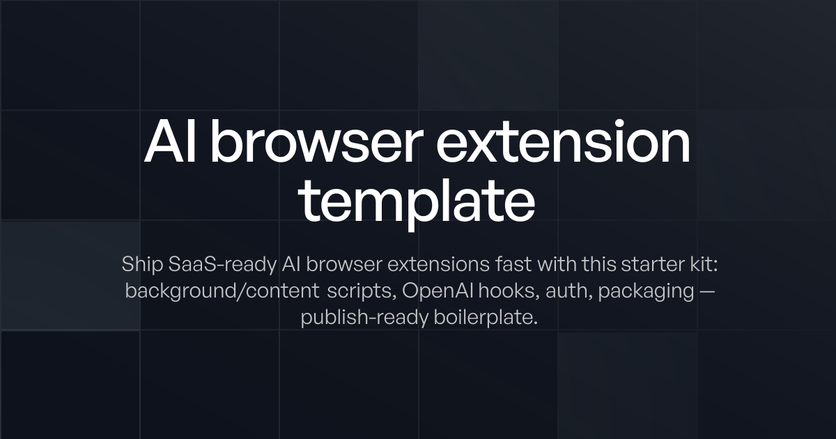 AI browser extension template | TurboStarter