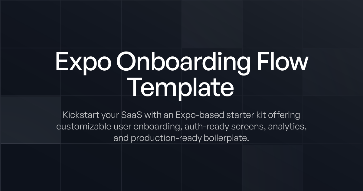 Expo Onboarding Flow Template | TurboStarter