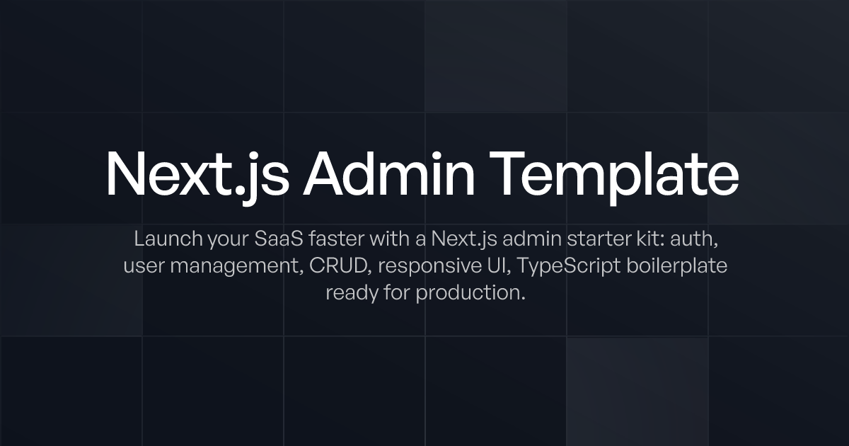 Next.js Admin Template | TurboStarter