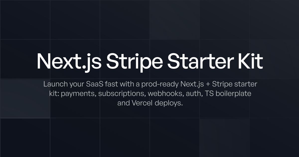 Next.js Stripe Starter Kit | TurboStarter